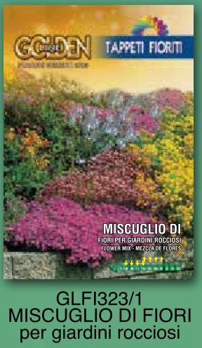 Mixture of flowers for Rock gardens. GLFI 323-1 :: Italian Garden Seeds